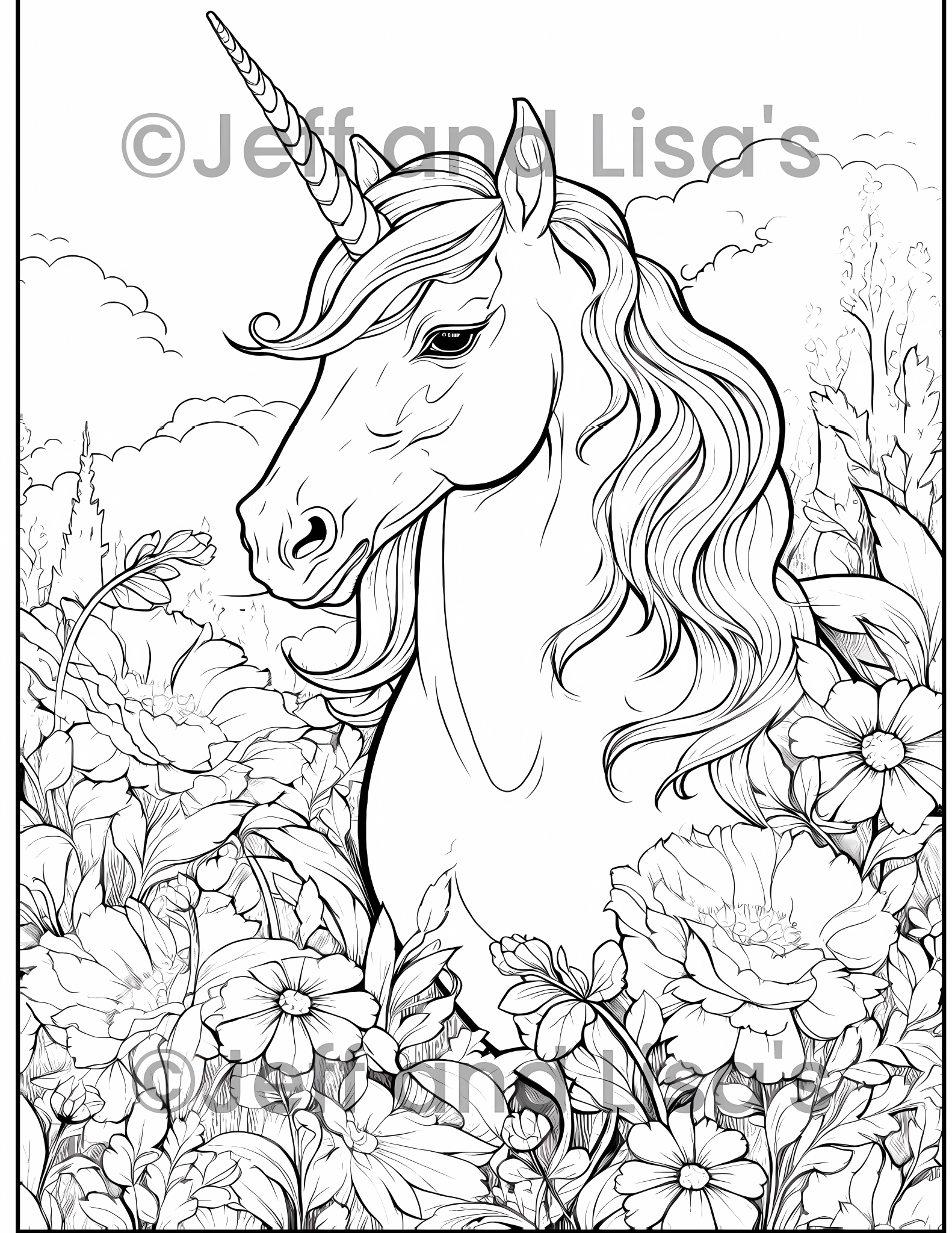 Unicorn PDF Printable Coloring Book – Jeff and Lisas