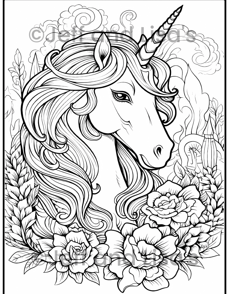 Unicorn PDF Printable Coloring Book – Jeff and Lisas